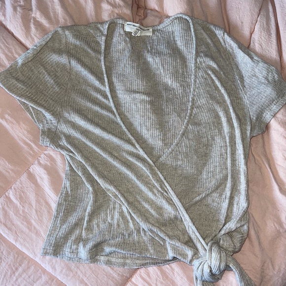 Urban Outfitters | Tops | Cross Over Front Tie Tee | Poshmark